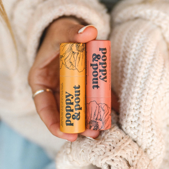 Poppy and Pout Lip Balm | Best for Dry Lips | Mission Refill