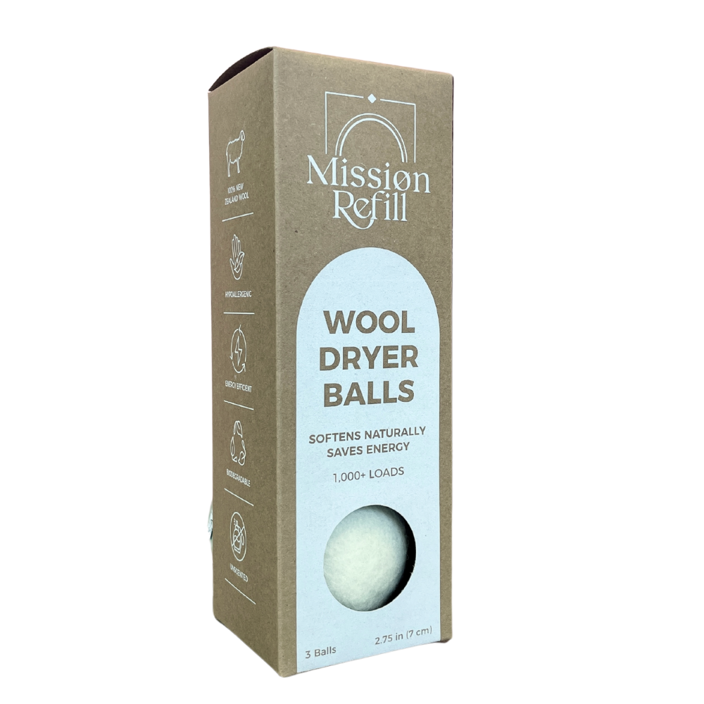 Wool Dryer Ball Set: Effective Fabric Softening – Mission Refill